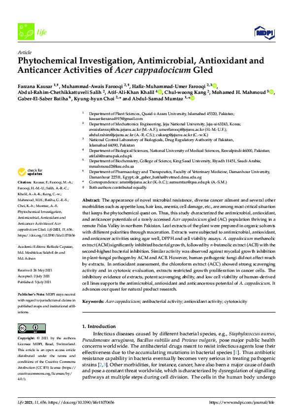 (PDF) Phytochemical Investigation, Antimicrobial, Antioxidant and ...