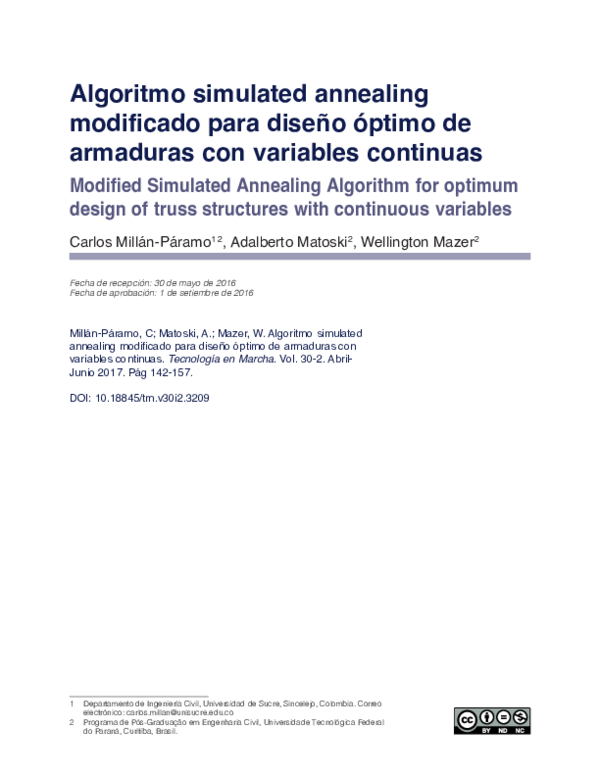 (PDF) Algoritmo simulated annealing modificado para diseño óptimo de armaduras con variables ...