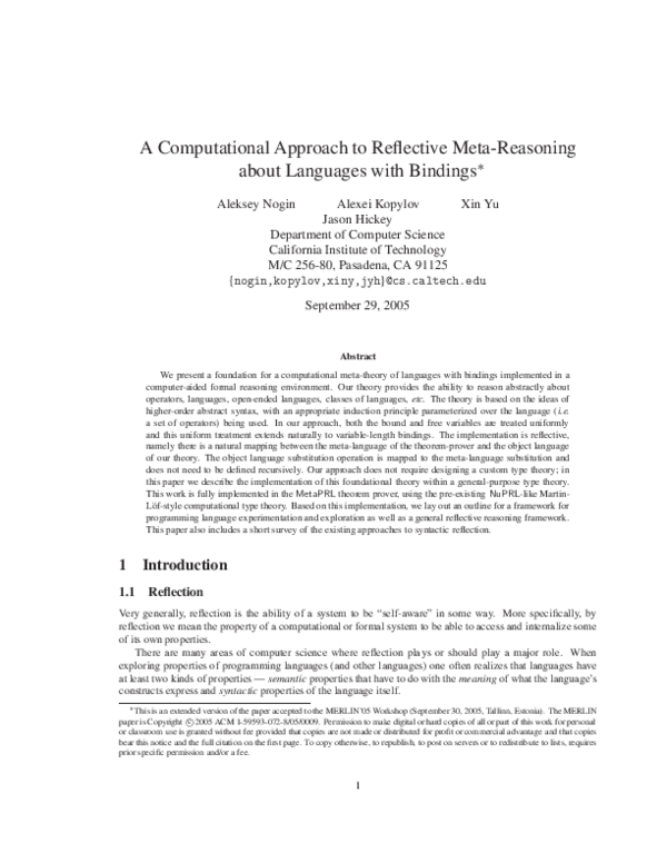 (PDF) A computational approach to reflective meta-reasoning about ...