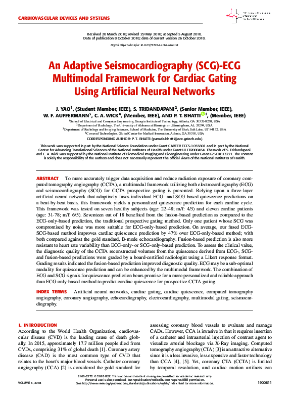 (PDF) An Adaptive Seismocardiography (SCG)-ECG Multimodal Framework for ...