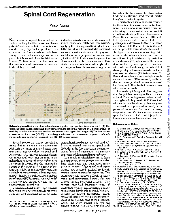 (PDF) Spinal Cord Regeneration
