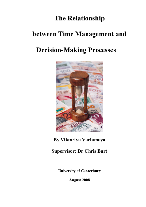 (PDF) The Relationship between Time Management and Decision-Making ...