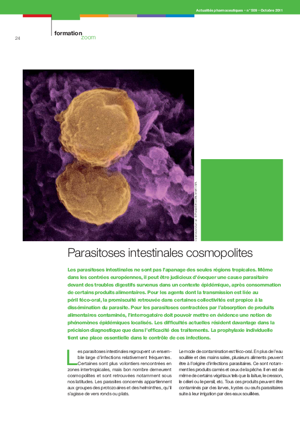 (PDF) Parasitoses intestinales cosmopolites