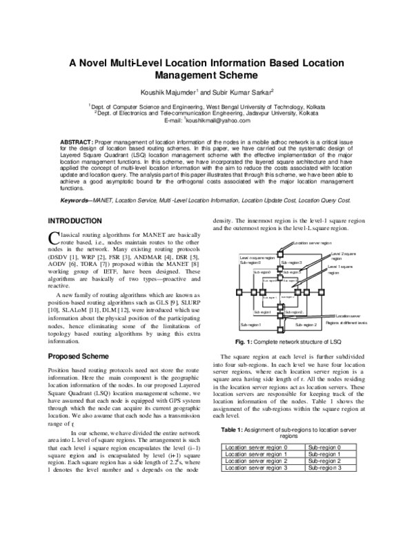 (PDF) A Novel Multi-Level Location Information Based Location ...