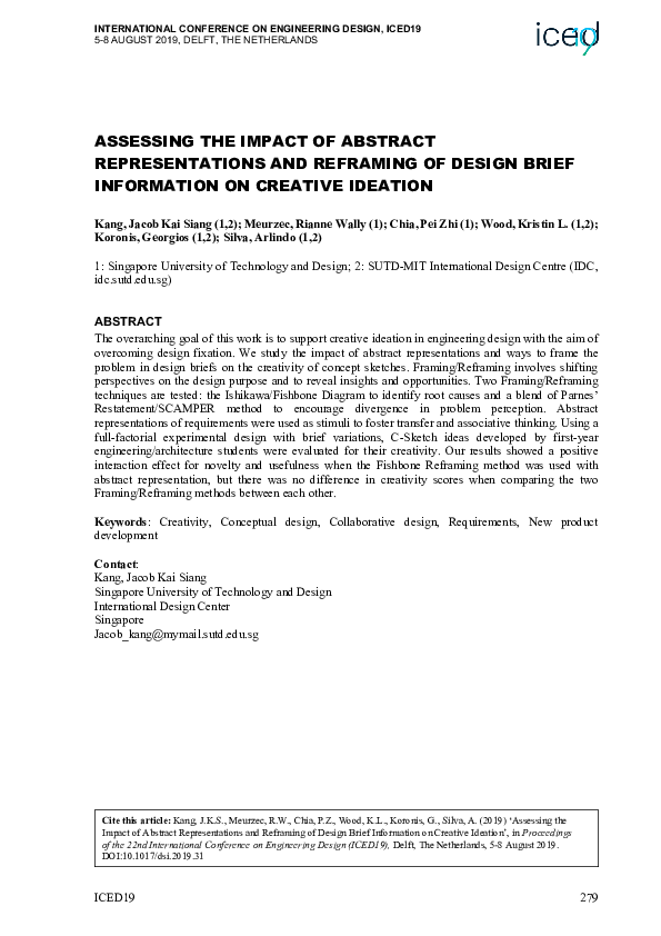 (PDF) Assessing the Impact of Abstract Representations and Reframing of ...
