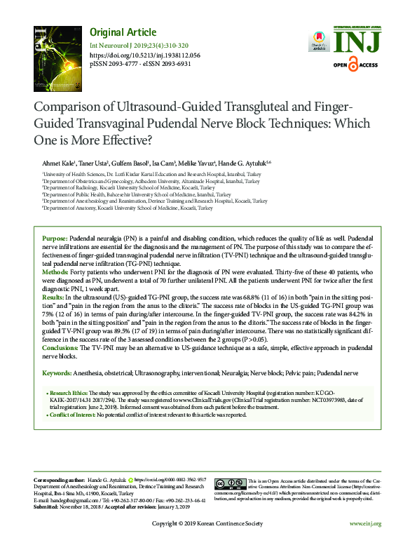 (PDF) Comparison of Ultrasound-Guided Transgluteal and Finger-Guided ...
