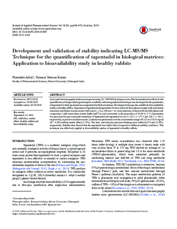 (PDF) Development and Validation of a Stability-Indicating LC Method for the Determination of ...