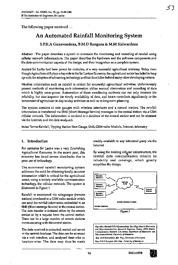 (PDF) An Automated Rainfall Monitoring System