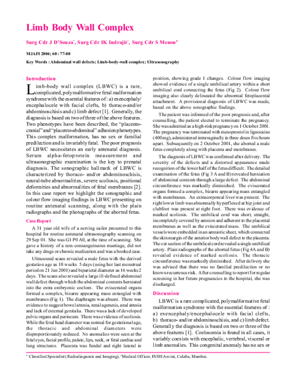 (PDF) Limb body wall complex