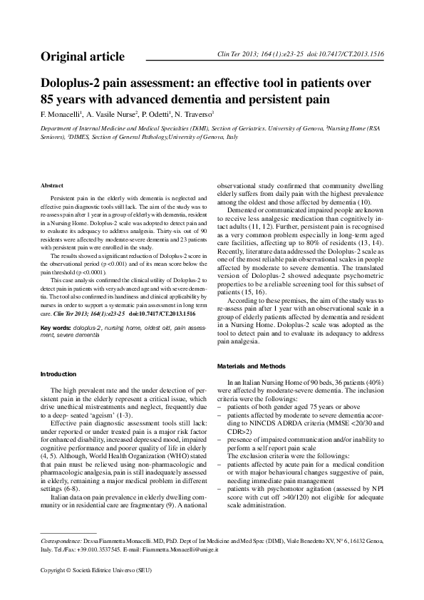 (PDF) Doloplus-2 pain assessment: an effective tool in patients over 85 ...