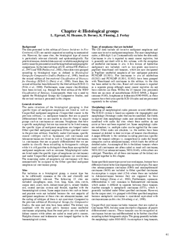 (PDF) Chapter 4: Histological groups