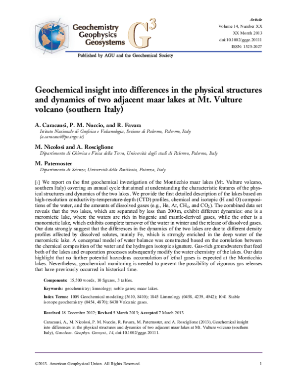 (PDF) Geochemical insight into differences in the physical structures ...