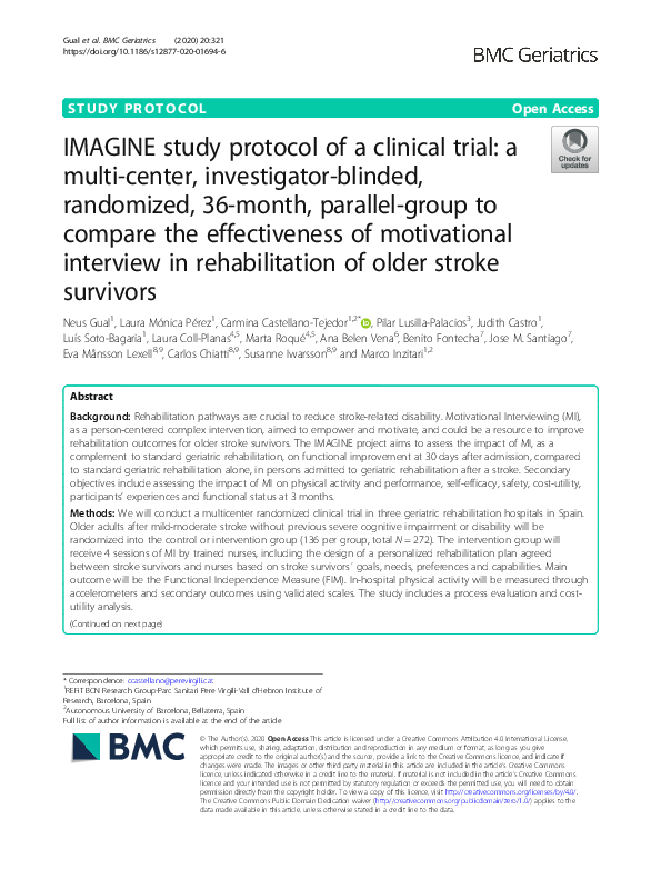 (PDF) IMAGINE study protocol of a clinical trial: a multi-center ...
