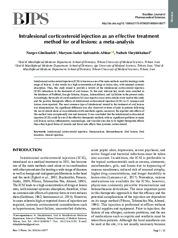 (PDF) Intralesional corticosteroid injection as an effective treatment ...