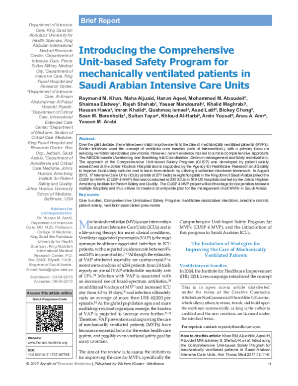 (PDF) Introducing the Comprehensive Unit-based Safety Program for ...