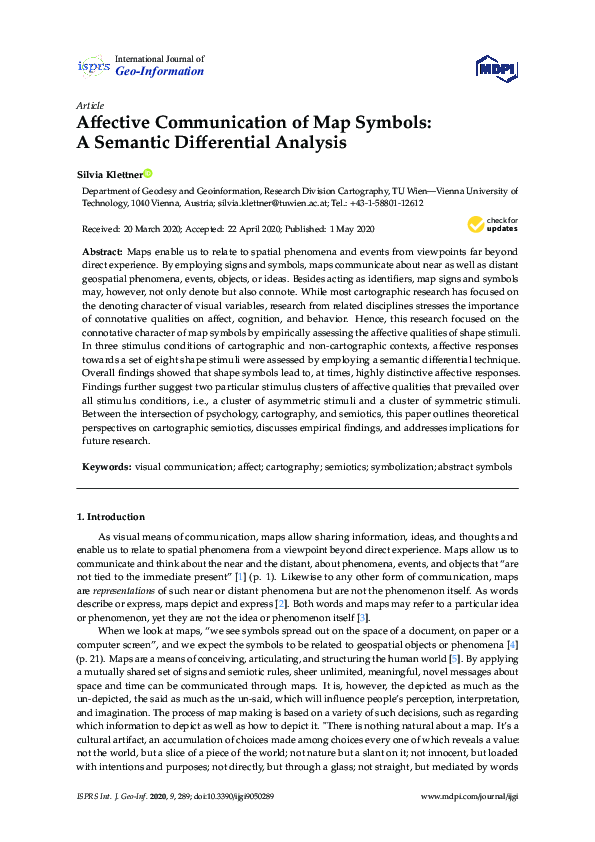 (PDF) Affective Communication of Map Symbols: A Semantic Differential ...