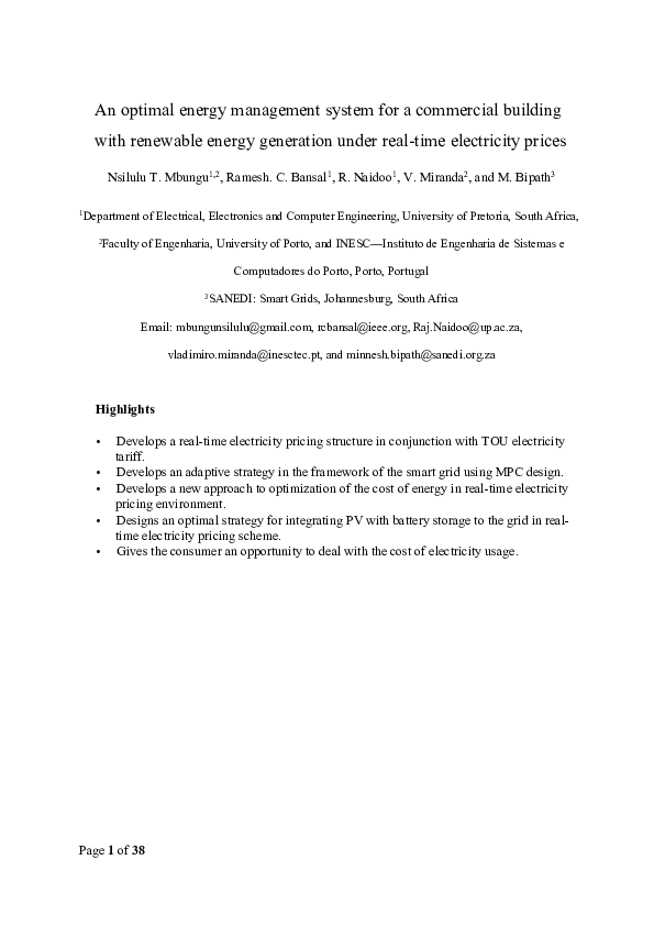 (PDF) An optimal energy management system for a commercial building ...