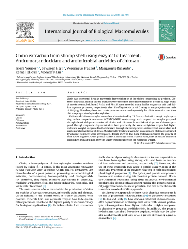(PDF) Chitin extraction from shrimp shell using enzymatic treatment ...