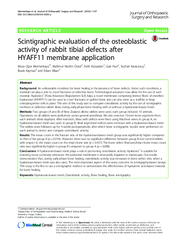 (PDF) Scintigraphic evaluation of the osteoblastic activity of rabbit ...