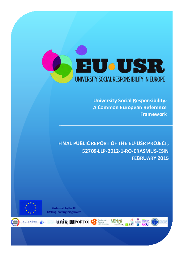 (PDF) University Social Responsibility: A Common European Reference ...