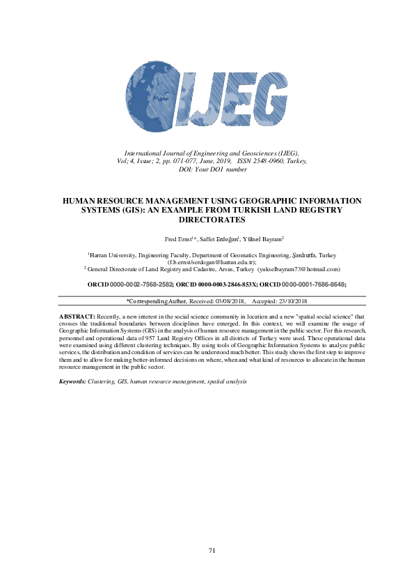 (PDF) Human Resource Management Using Geographic Information Systems ...