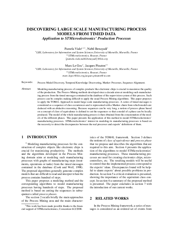(PDF) Discovering Large Scale Manufacturing Process Models from Timed ...