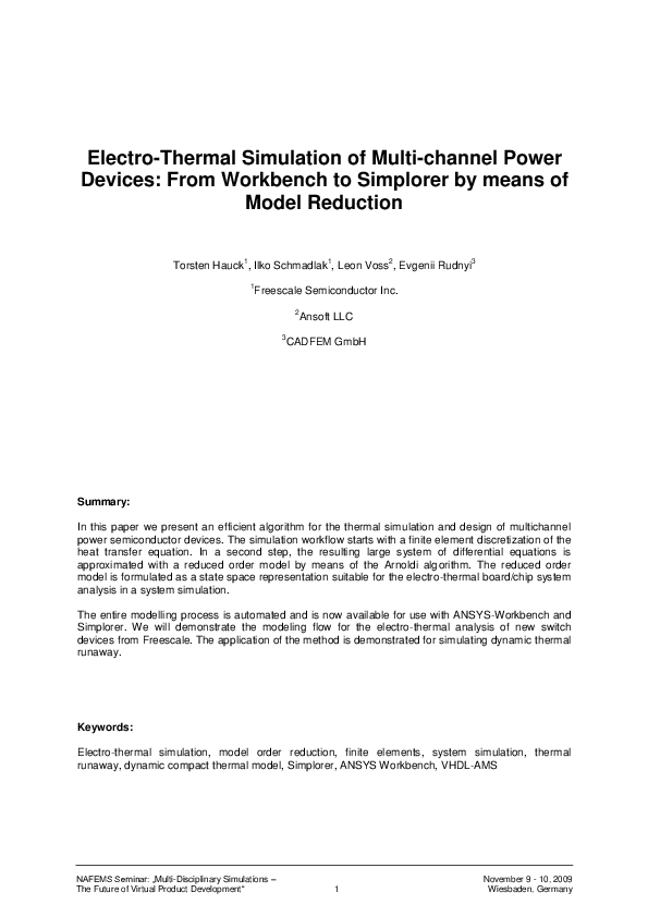 (PDF) Electro-thermal simulation of multi-channel power devices on PCB ...