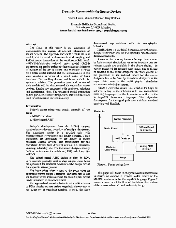 (PDF) Dynamic macromodels for sensor devices