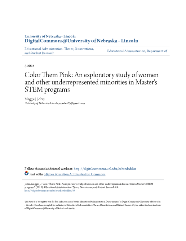 (PDF) Color Them Pink: An exploratory study of women and other ...