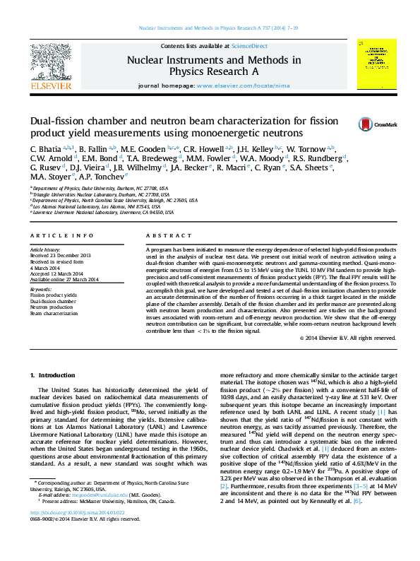 (PDF) Dual-fission chamber and neutron beam characterization for ...