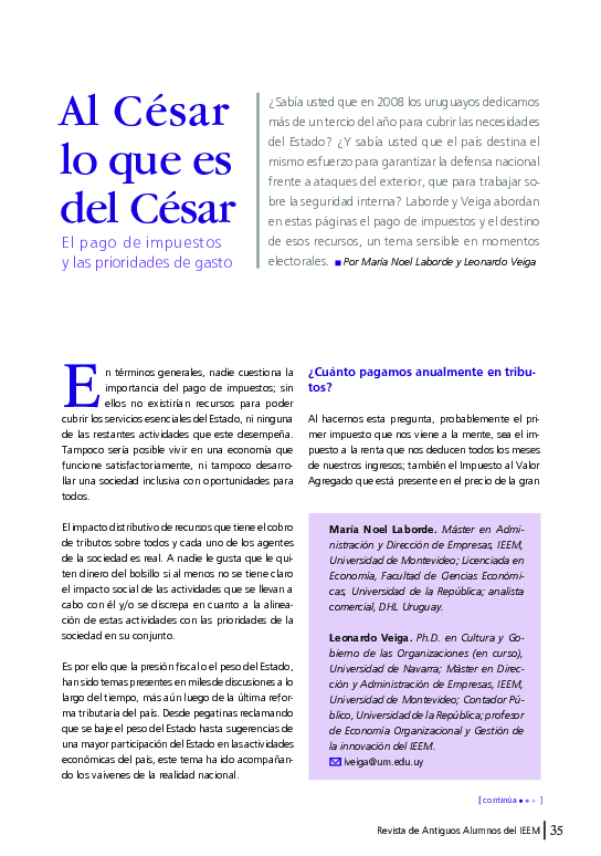 (PDF) Al César lo que es del César