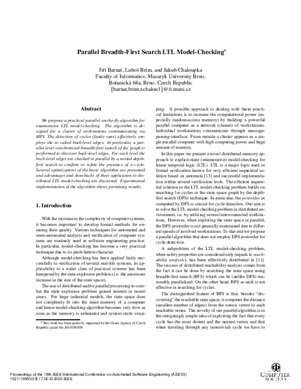 (PDF) Parallel breadth-first search LTL model-checking