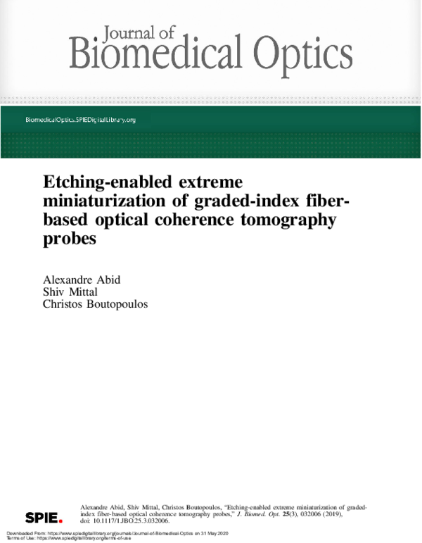 (PDF) Etching-enabled extreme miniaturization of graded-index fiber ...