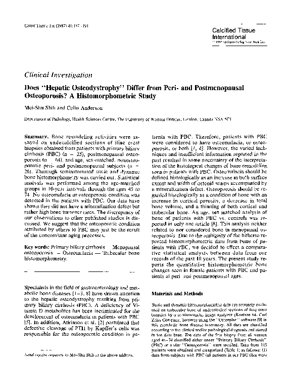 (PDF) Does “Hepatic osteodystrophy” differ from peri- and ...