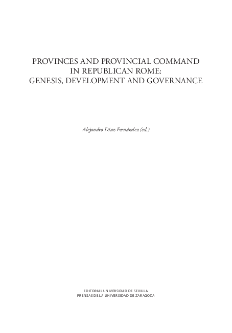 (PDF) NEW PUBLICATION: PROVINCES AND PROVINCIAL COMMAND IN REPUBLICAN ...