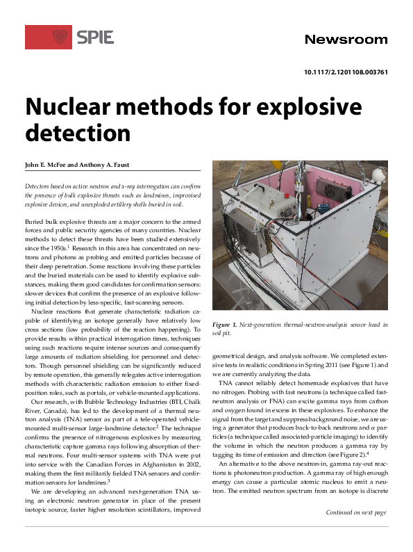 (PDF) Nuclear methods for explosive detection