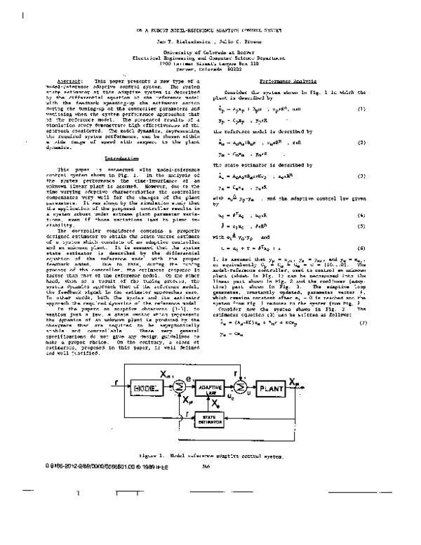 (PDF) On a robust model-reference adaptive control system