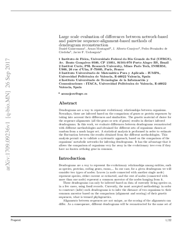 (PDF) Large scale evaluation of differences between network-based and ...