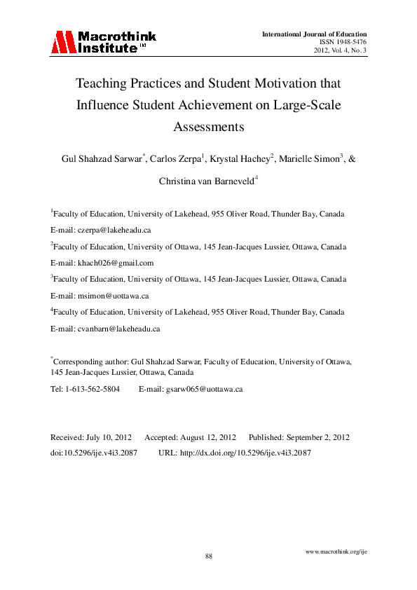 (PDF) Teaching Practices and Student Motivation that Influence Student ...