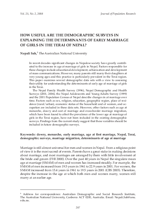 (PDF) How useful are the demographic surveys in explaining the ...