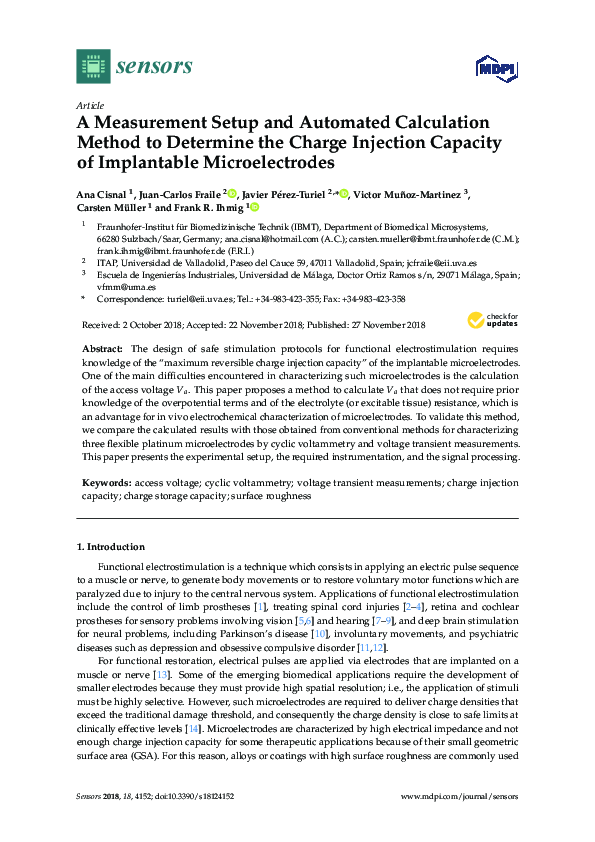 (PDF) A Measurement Setup and Automated Calculation Method to Determine ...
