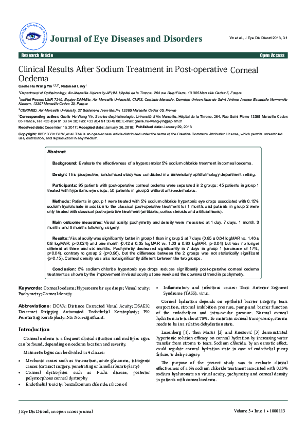 (PDF) Clinical Results After 5% Sodium Chloride Treatment in Post ...