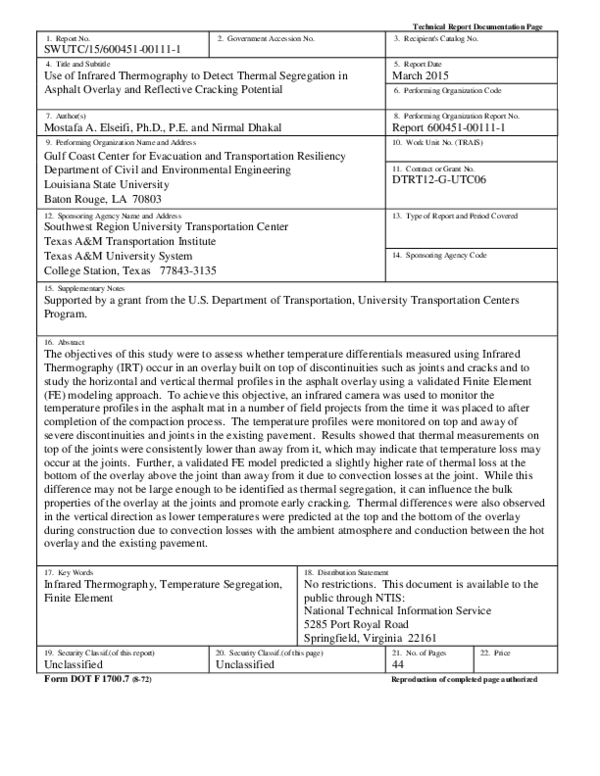 (PDF) Use of Infrared Thermography to Detect Thermal Segregation in ...