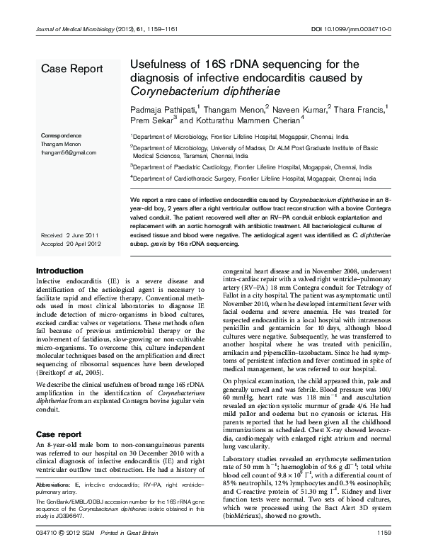 (PDF) Identification of Corynebacterium jeikeium from a CAPD patient by ...
