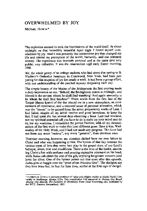 (PDF) Overwhelmed by Joy