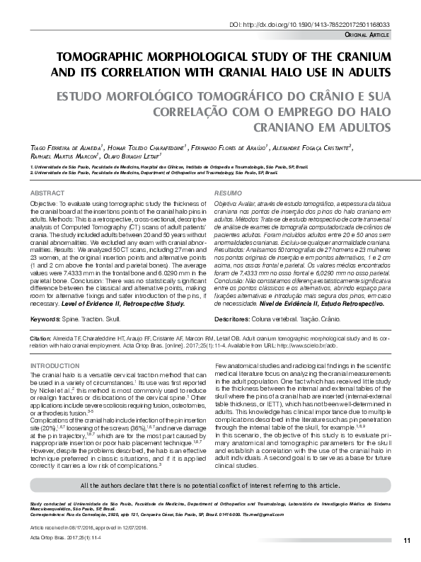 (PDF) Tomographic Morphological Study of the Cranium and Its ...