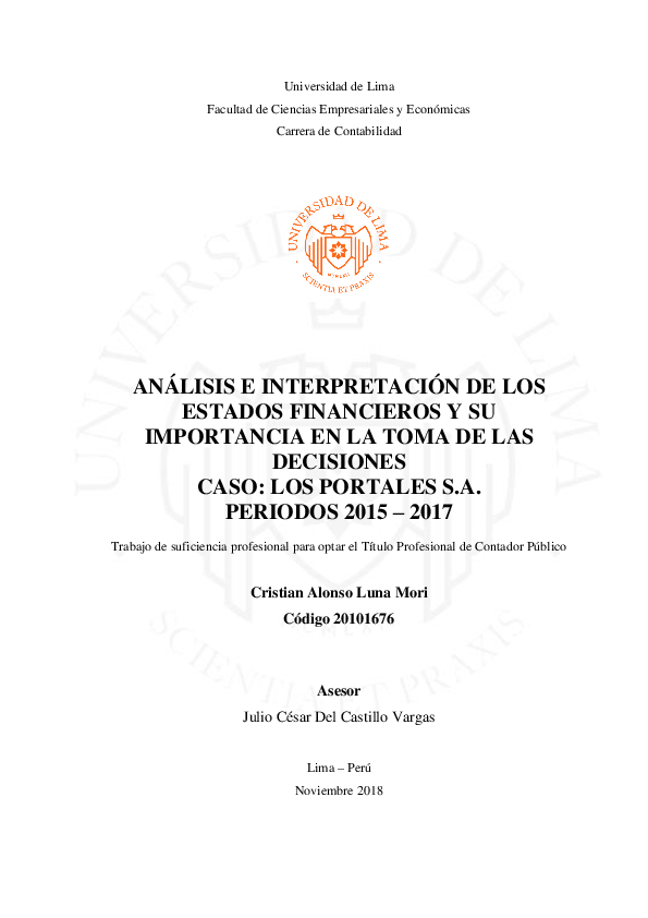 (PDF) Análisis e interpretación de los estados financieros: Guía del maestro