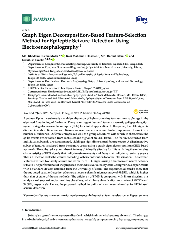 (PDF) Graph Eigen Decomposition-Based Feature-Selection Method for Epileptic Seizure Detection ...
