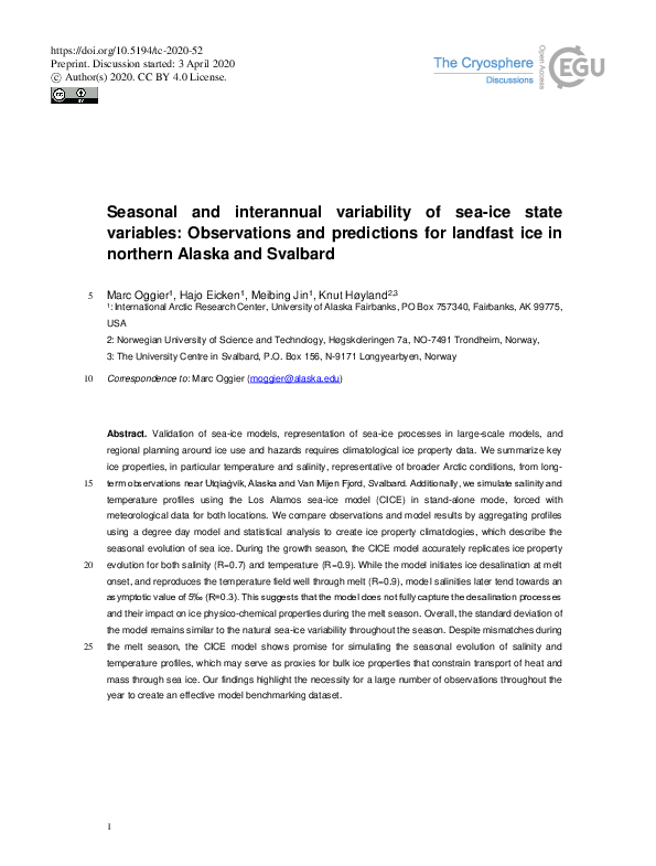 Pdf Arctic Ice Ocean Circulation Modeling Recent Improvements And Application Katherine