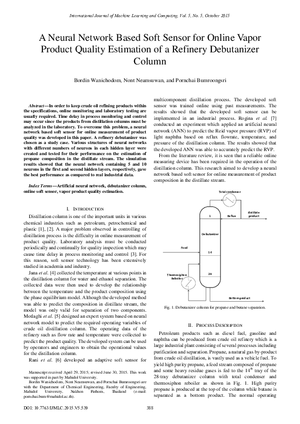 (PDF) Cyber-Physical LPG Debutanizer Distillation Columns: Machine Learning-Based Soft Sensors ...